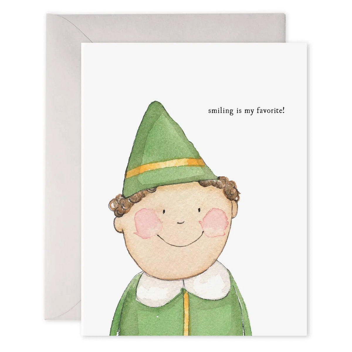 Smiling Buddy Elf Christmas Greeting Card – Kid's Anthem