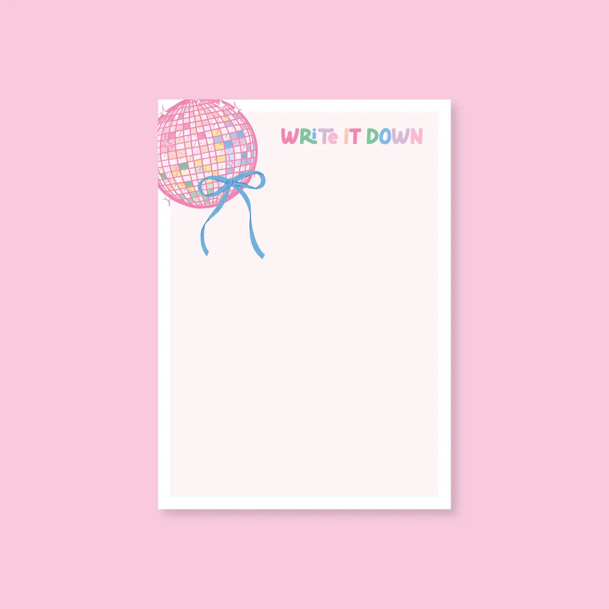 Write It Down Disco Ball Bow Notepad – Kid's Anthem