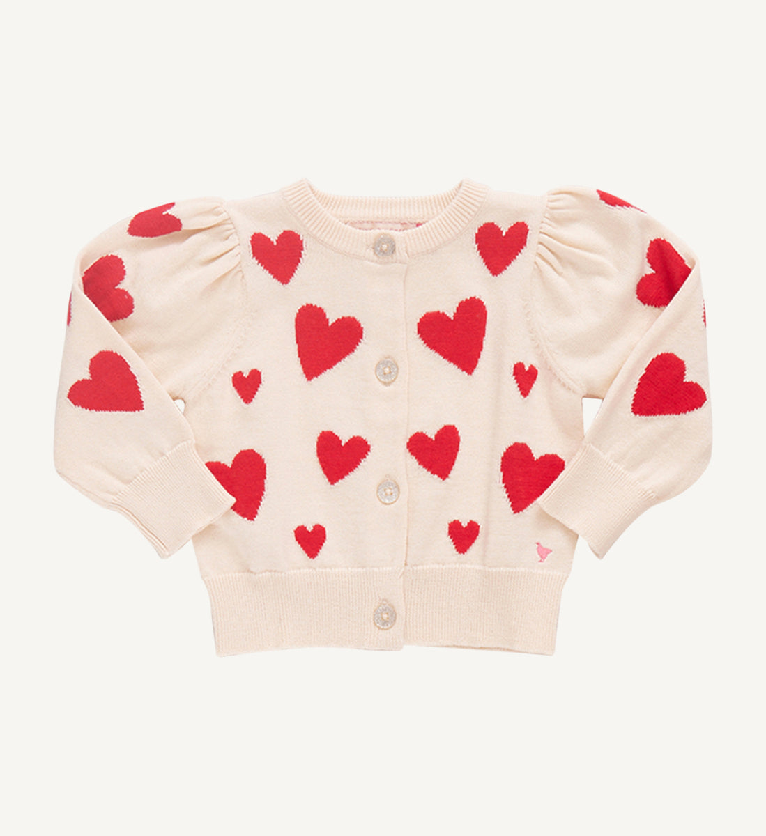 Constance Sweater | Cream & Red Hearts – Kid's Anthem