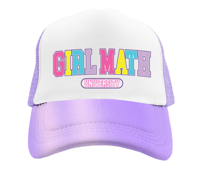 Metallic Lavender Trucker Hat | Girl Math – Kid's Anthem