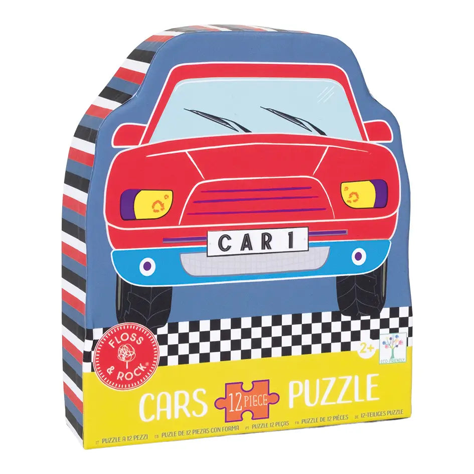Cars 12pc Shaped Jigsaw + Shaped Box – Kid's Anthem